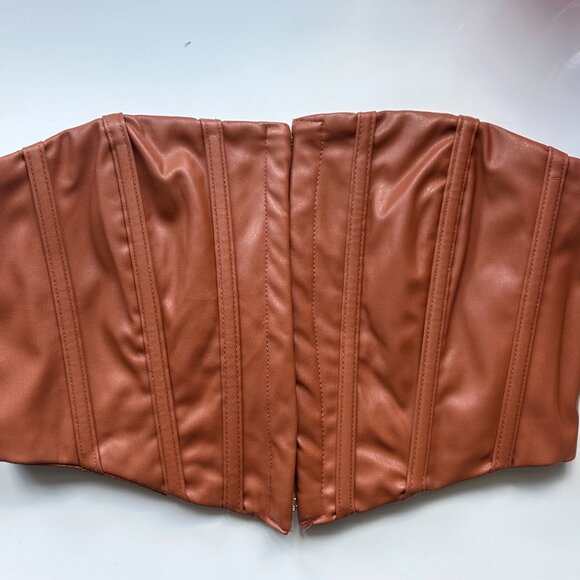Tic Toc | Tops | Tic Toc Brown Tube Top Corset | Poshmark